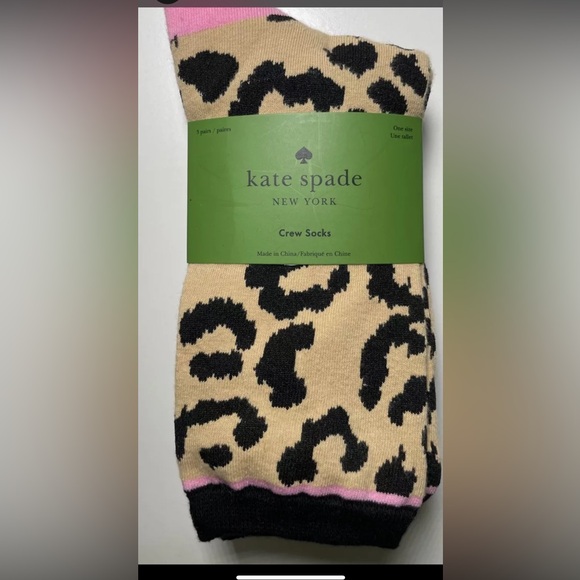 kate spade | Accessories | Kate Spade Womens Crew Socks 3 Pack Black ...